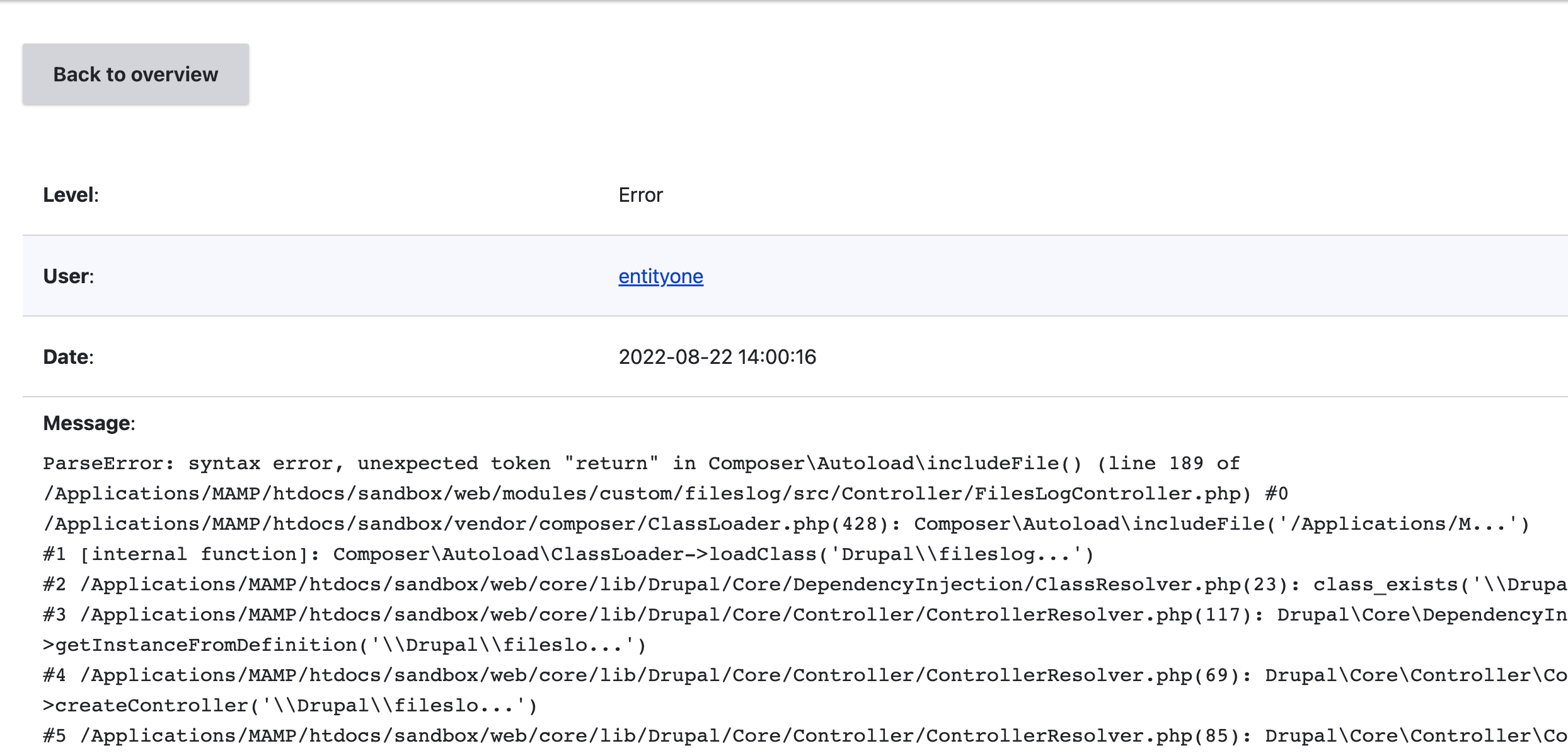 Fileslog | Drupal.org